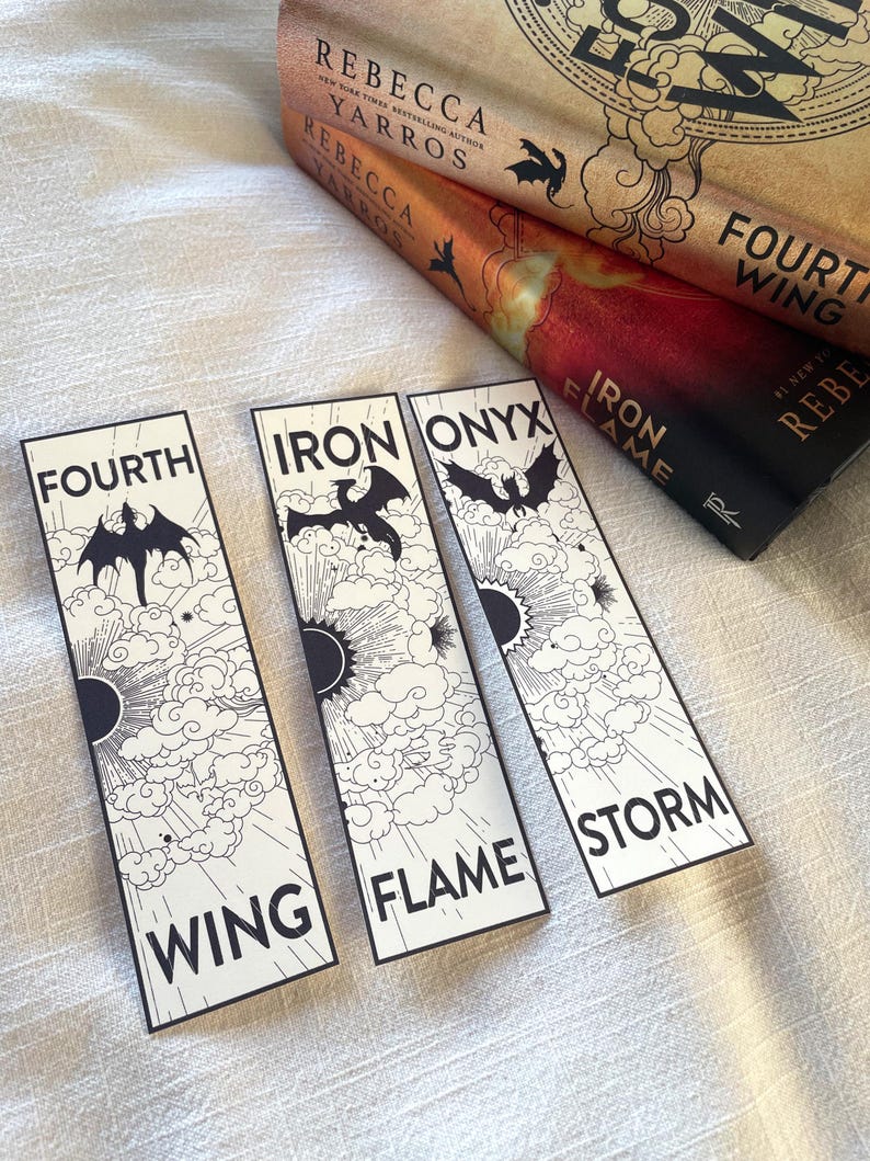 Set of 3 Printable Fourth Wing Bookmarks - Instant Digital Download - Etsy