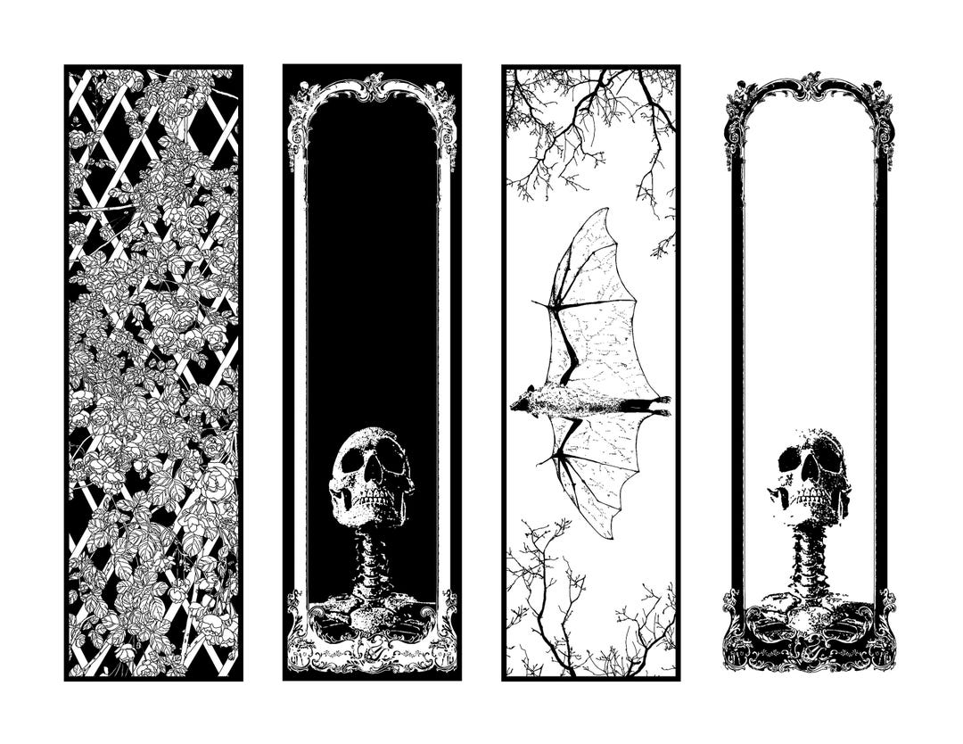 Set of 8 Printable - Spooky Bookmarks - Etsy