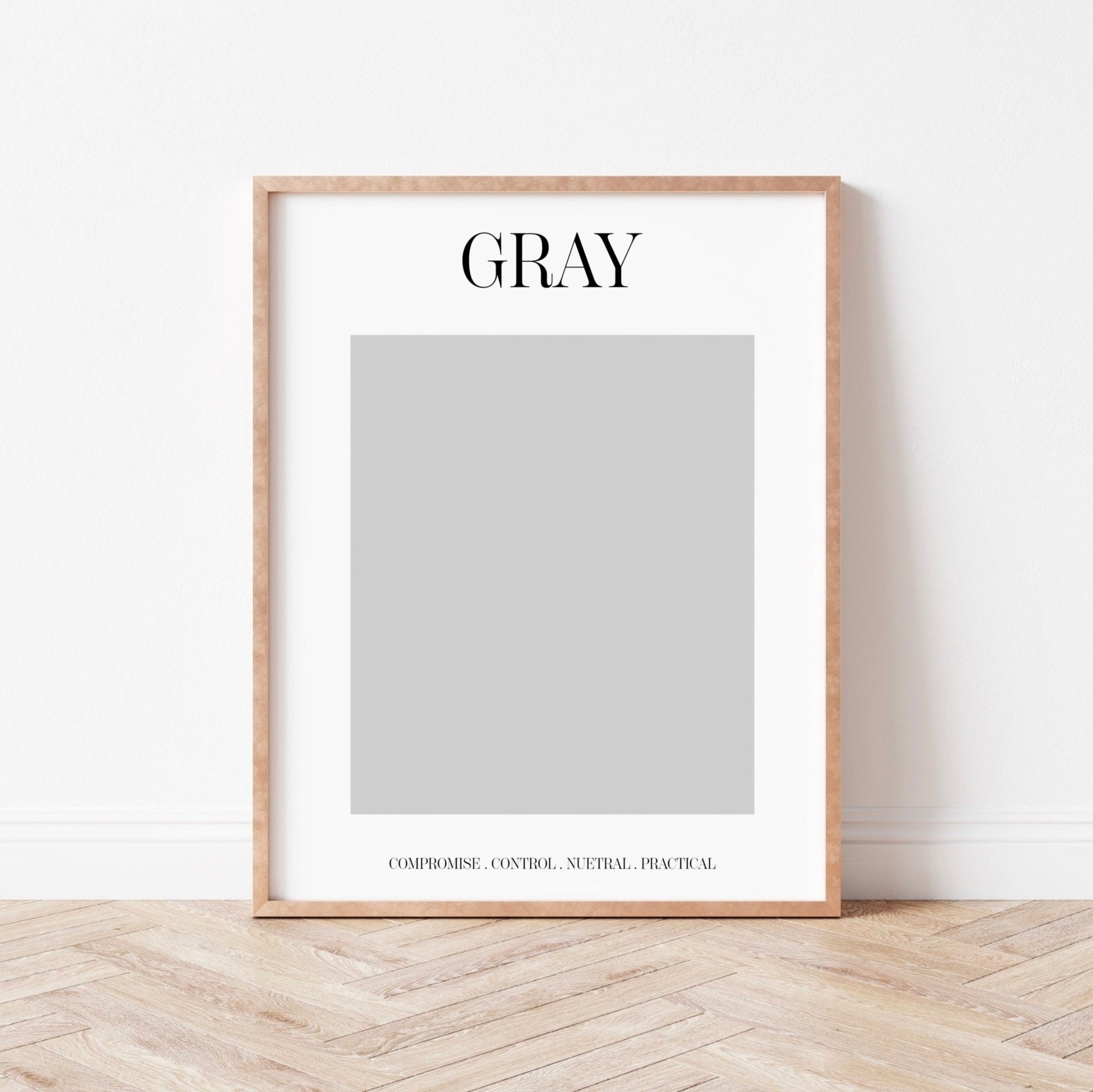 Gray Color Meaning Art Print Digital Download Printable Poster - Etsy