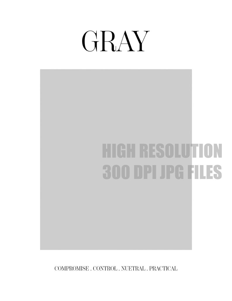 Gray Color Meaning Art Print Digital Download Printable Poster - Etsy
