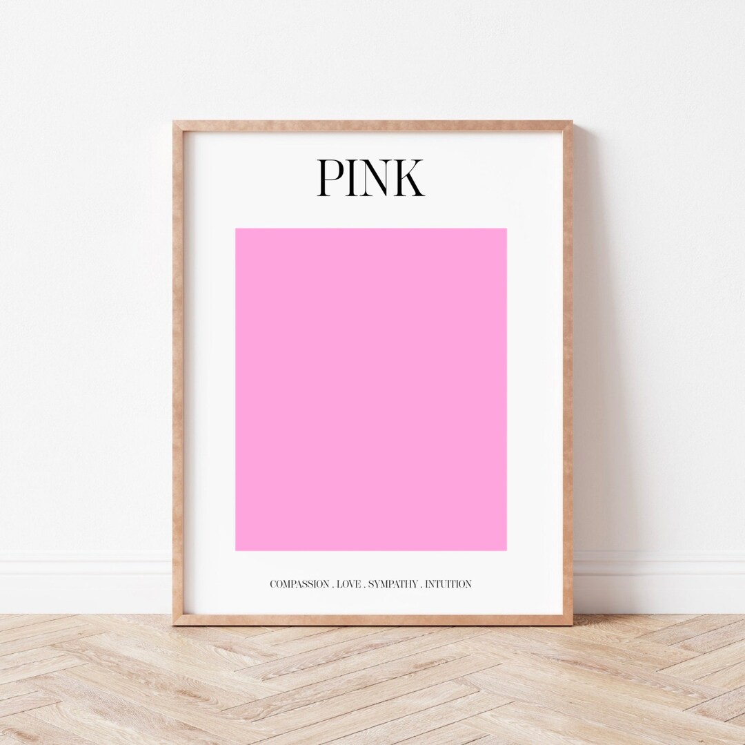 Pink Color Meaning Printable Poster Wall Decor Art Print - Etsy