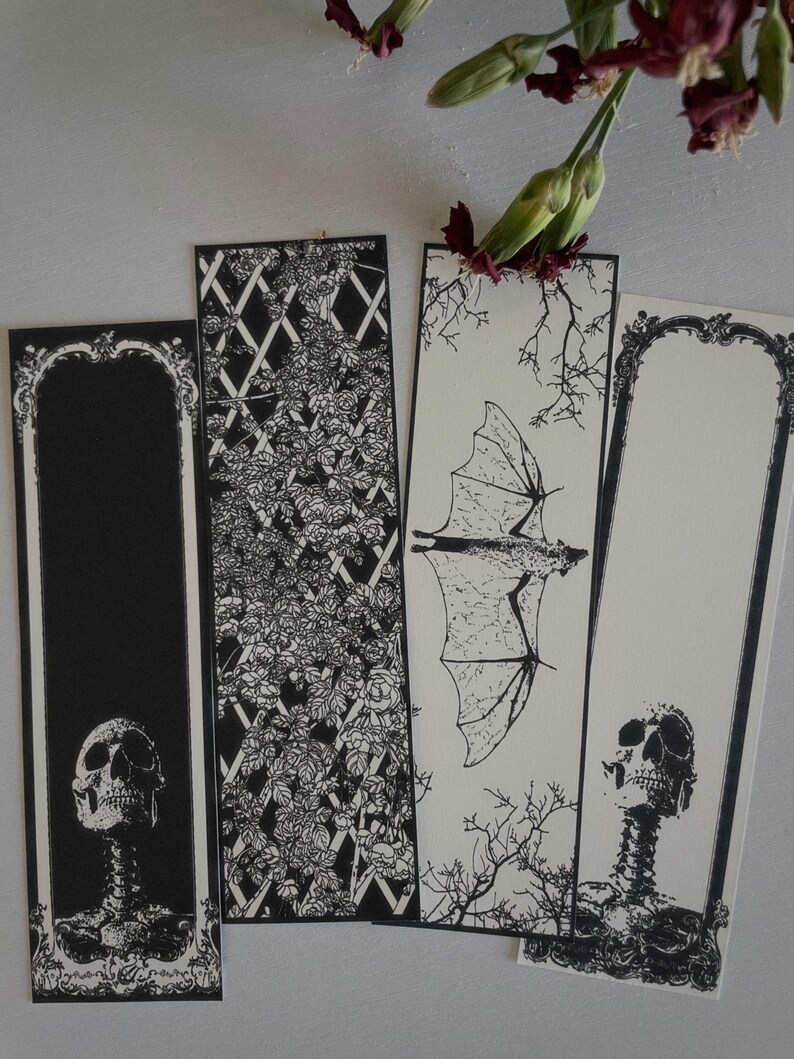 Set of 8 Printable - Spooky Bookmarks - Etsy