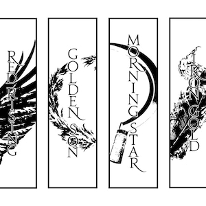 Set of 6 Printable Red Rising Bookmarks - Etsy
