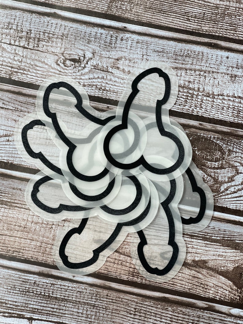 Black Outline Penis Prank Decal | Etsy
