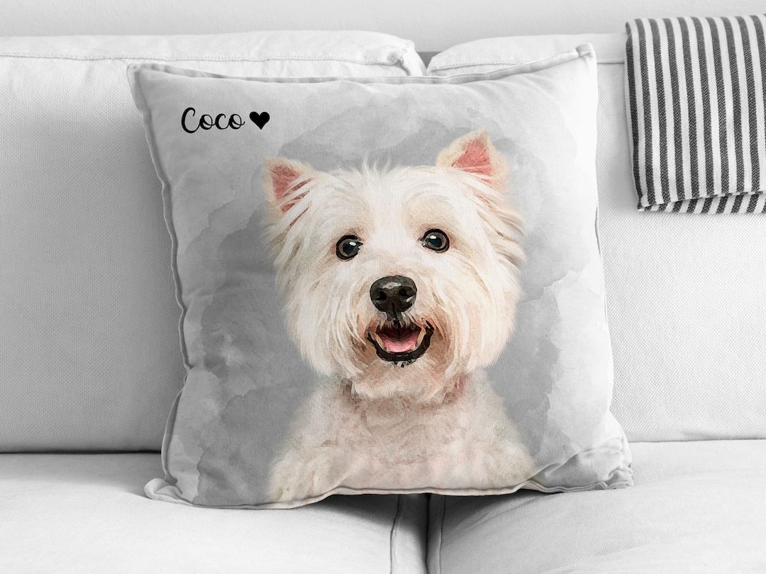 Pet Face Photo Pillow, Custom Throw Pillow for Dog Lover Christmas Gift ...