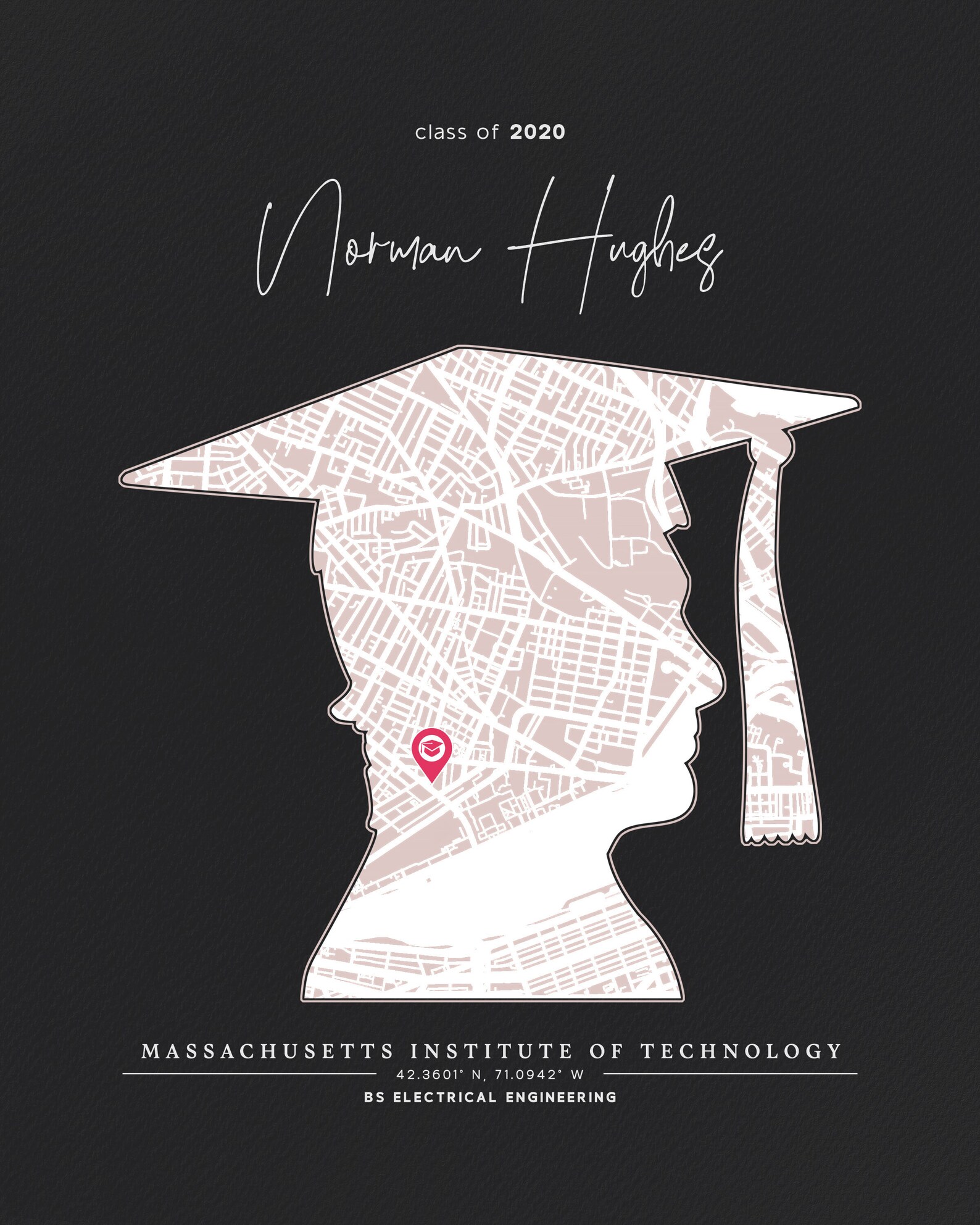 Graduation Map Print for Her Graduation Gift for Him - Etsy