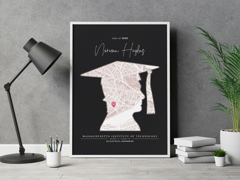 Graduation Map Print for Her Graduation Gift for Him - Etsy