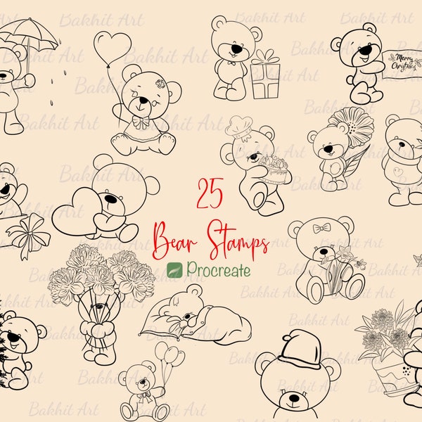 Bear Stamps - Etsy