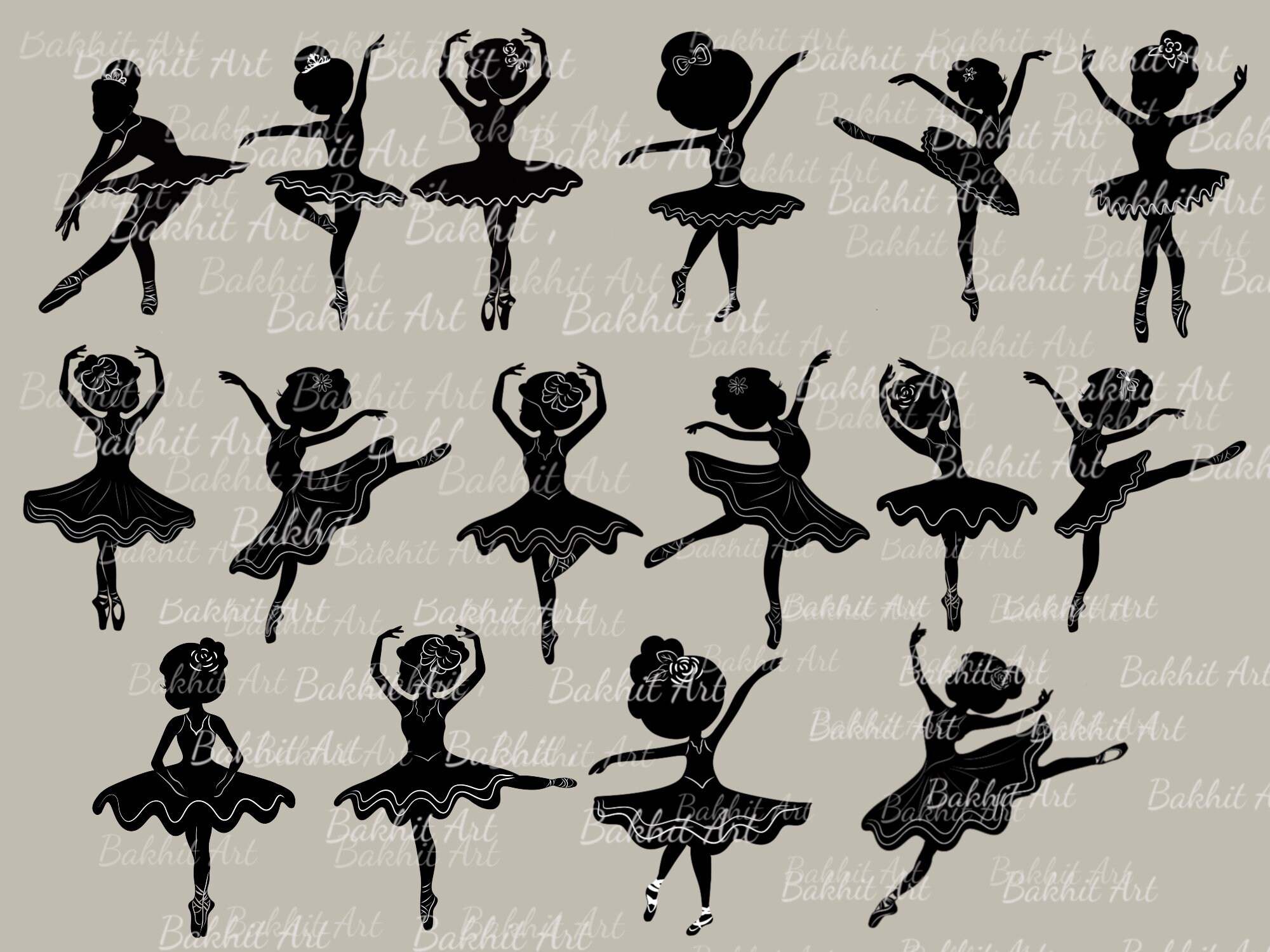 Ballerina Doodle Procreate Stamps Ballerina Ornament Stamps Procreate ...