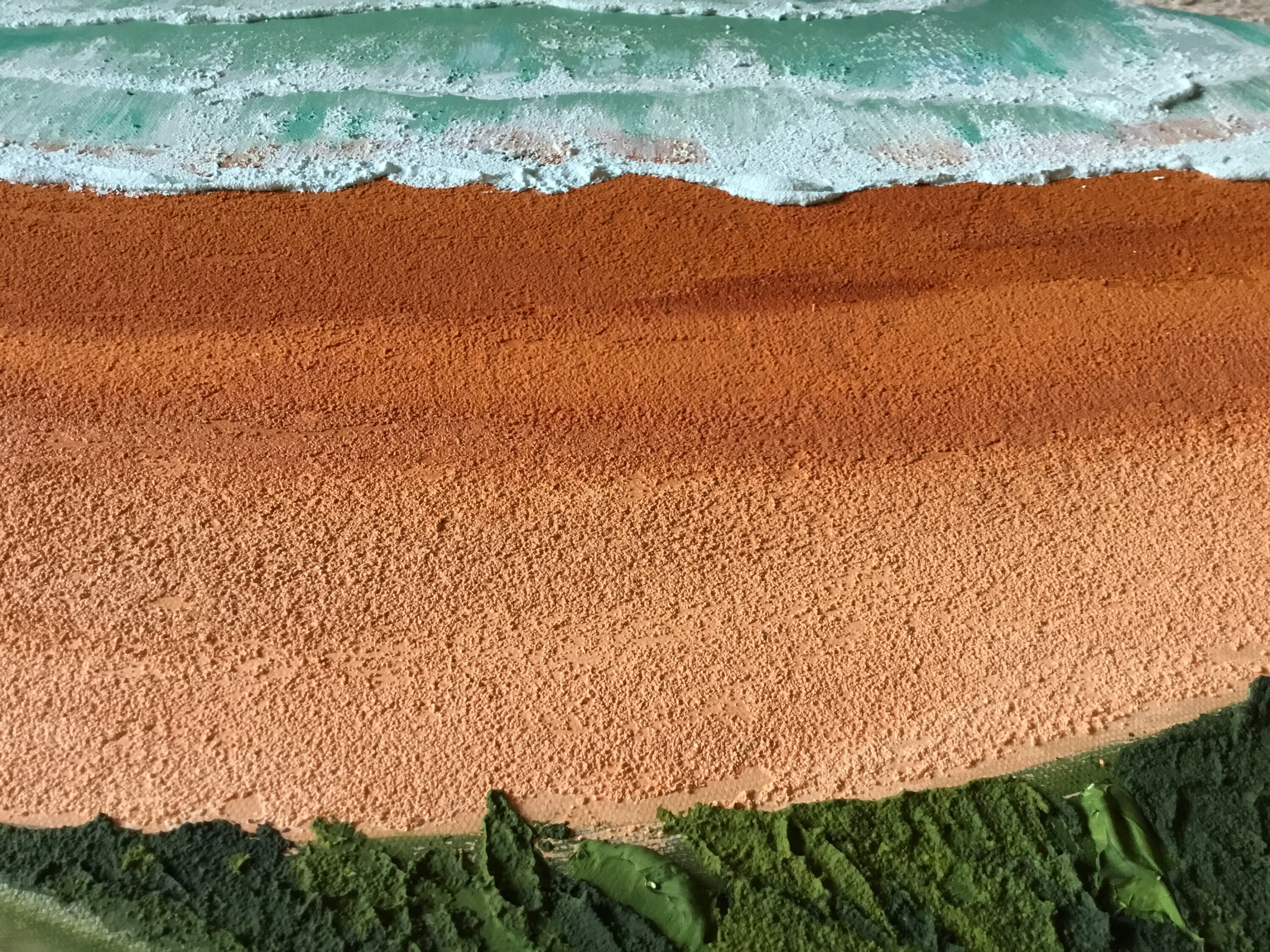 Original 3D Ocean Beach Extra Large Acrylic Painting-heavy Texture ...