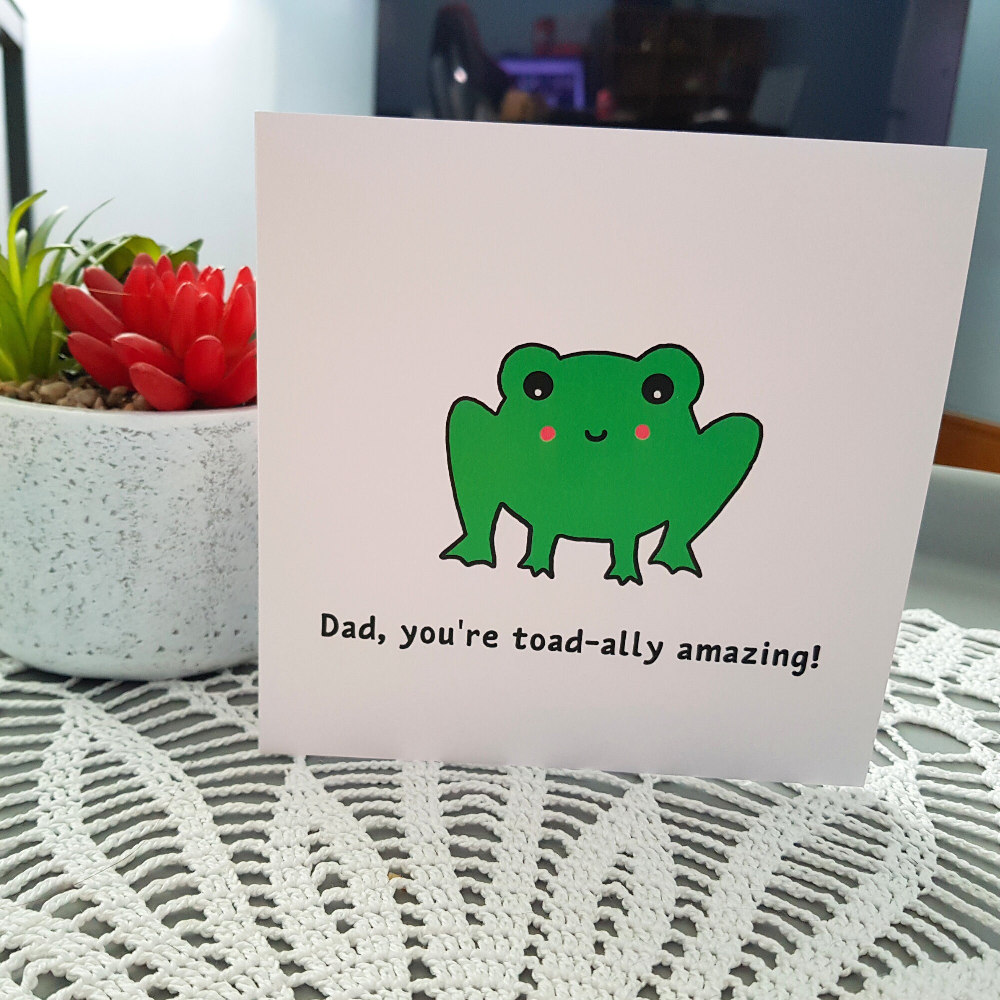 Cute Fathers Day Card From Daughter From Son Dad, You're Toad-ally ...