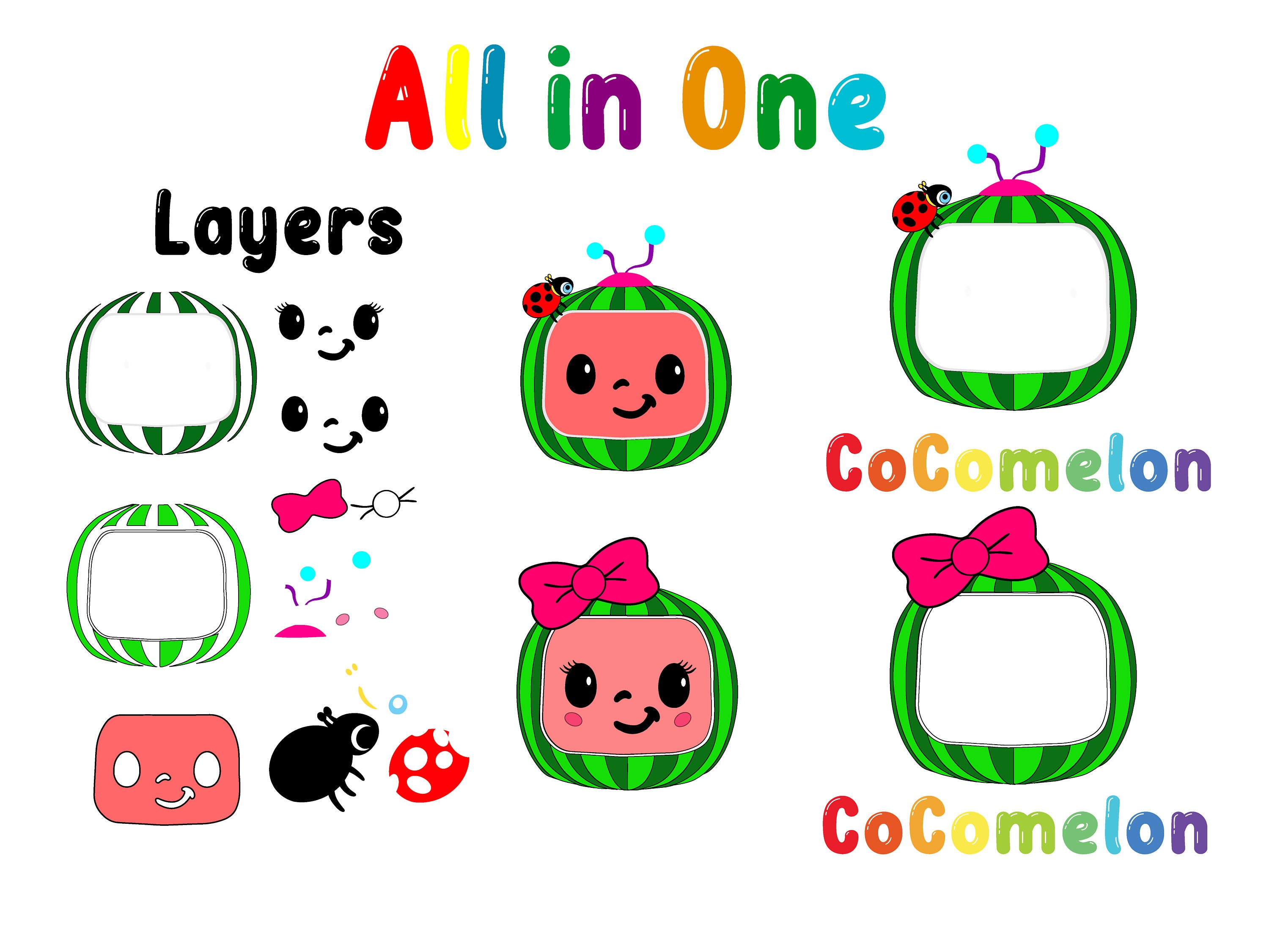 Cocomelon SVG Cocomelon PNG Cocomelon Girl Cocomelon Boy | Etsy