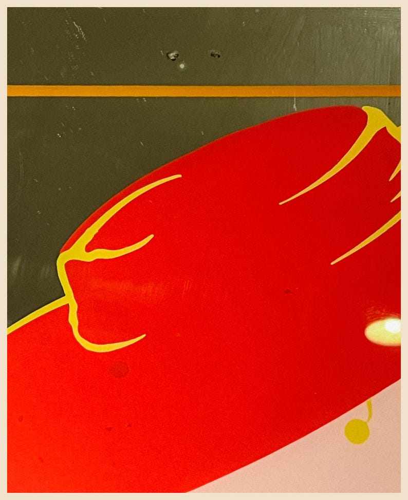 A Rare & Dazzling Statement Piece Vintage 80s Pop Glam Artwork on ...