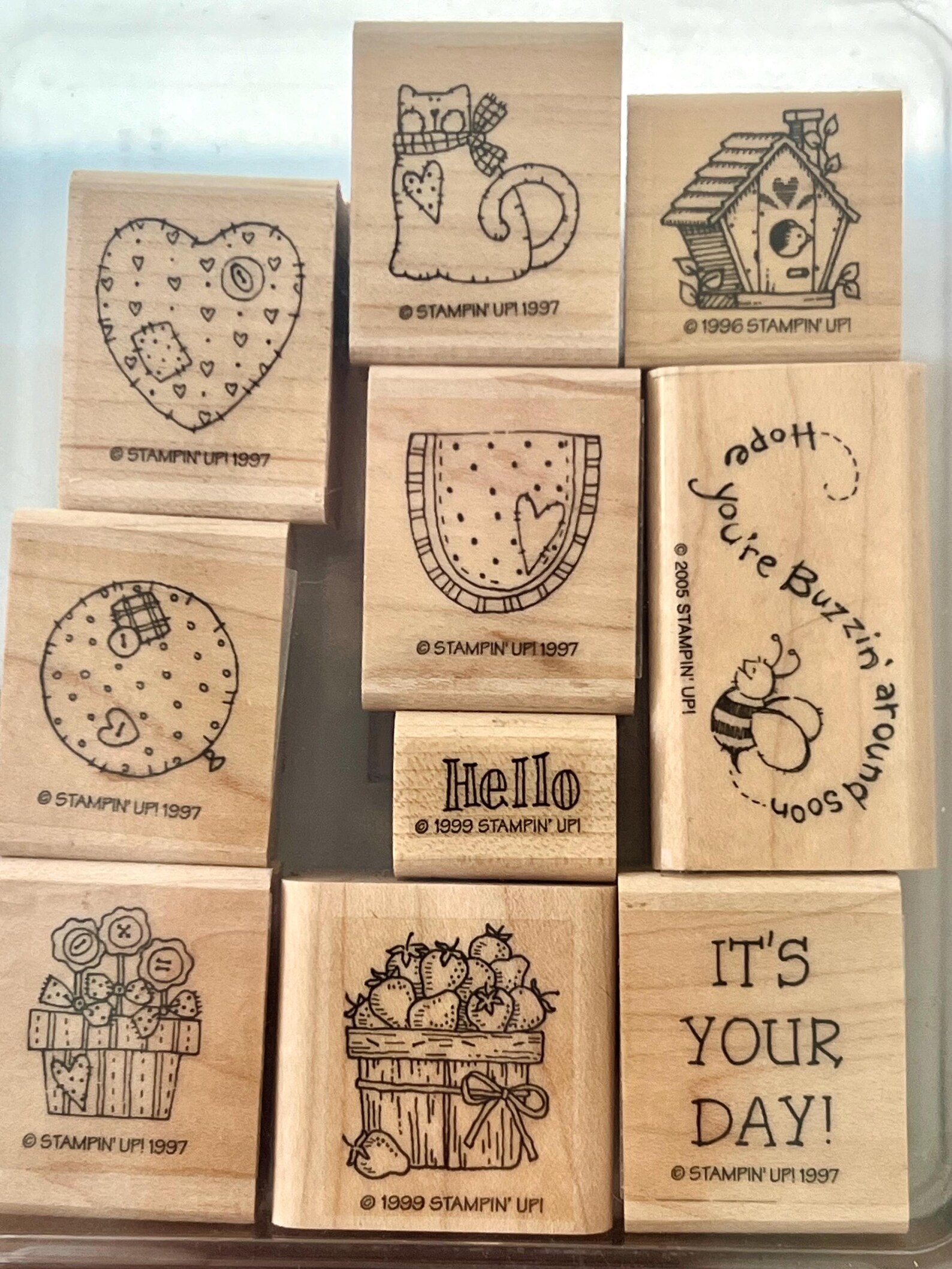 Vintage Stampin' up Patchwork Stamps – Set of 10 - Etsy