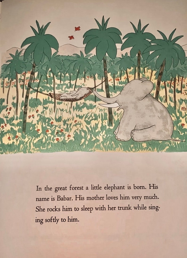 Vintage Childrens Storybook the Story of Barbar the Little Elephant ...