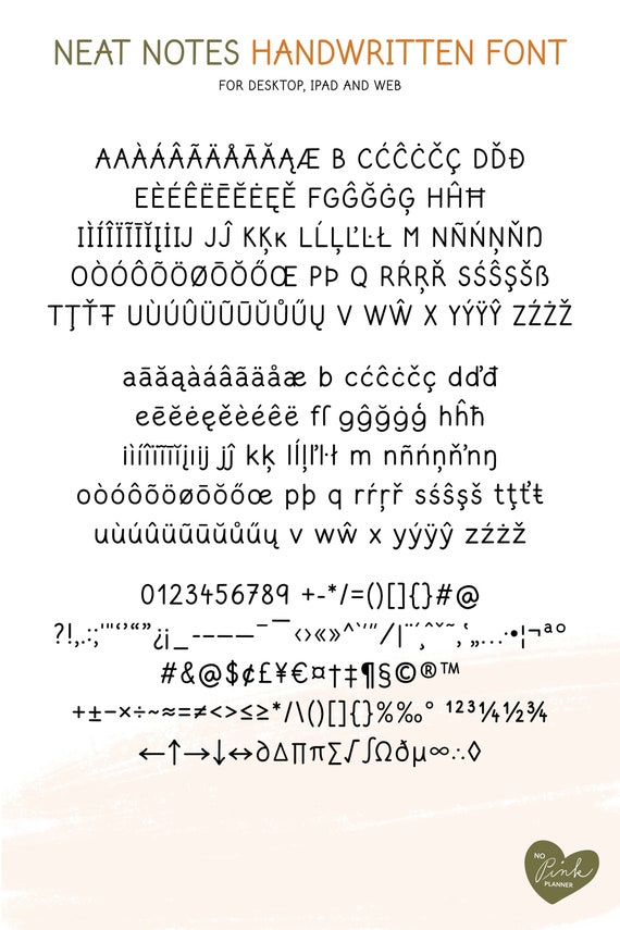 Neat Handwritten Notes