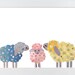 Pastel Cute Sheep Print: Modern Farmhouse Wall Decor & Perfect Gift for ...