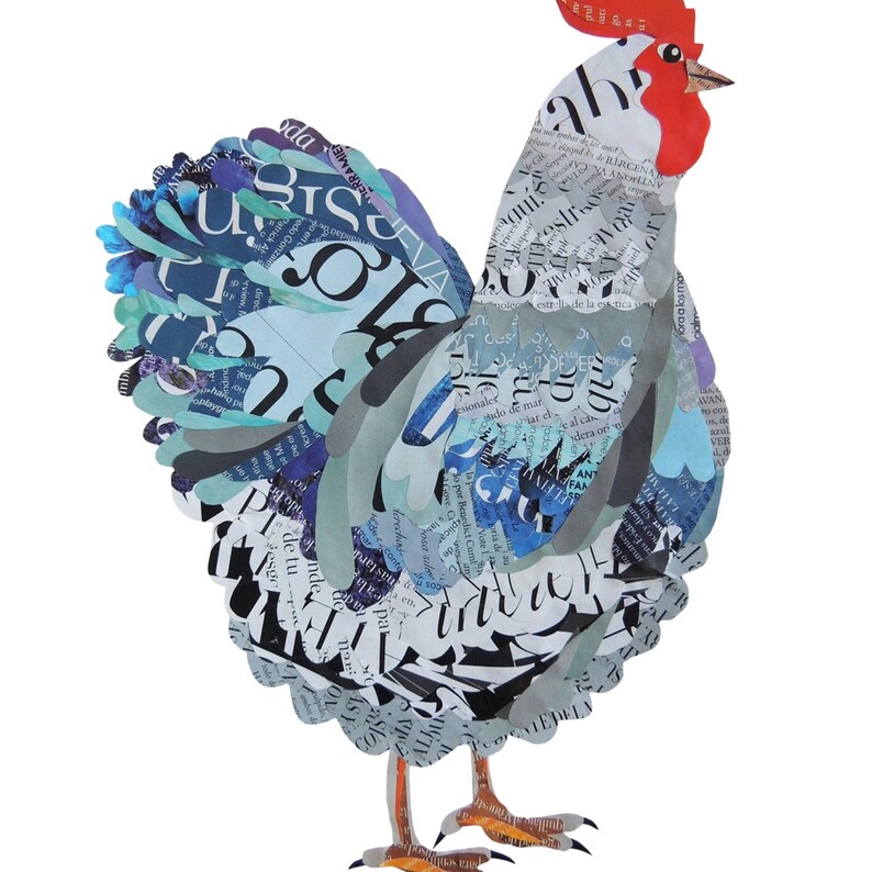 Chicken Art for a Modern Farmhouse Wall Decor, Set of 2 Farm Animals ...