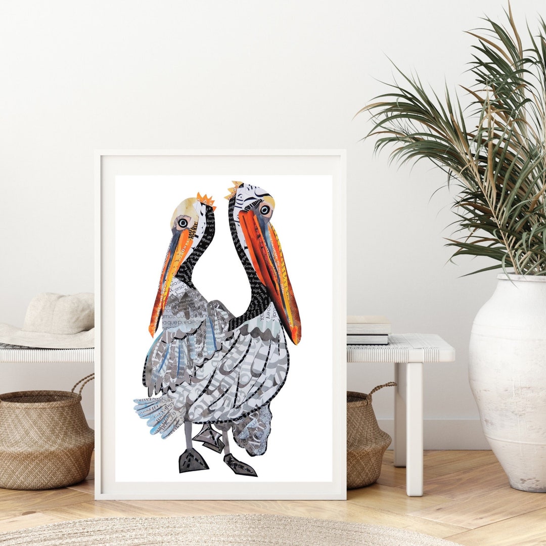 Pelican Art Print, Bird Art for a Nautical Decor, Coastal Wall Art From ...