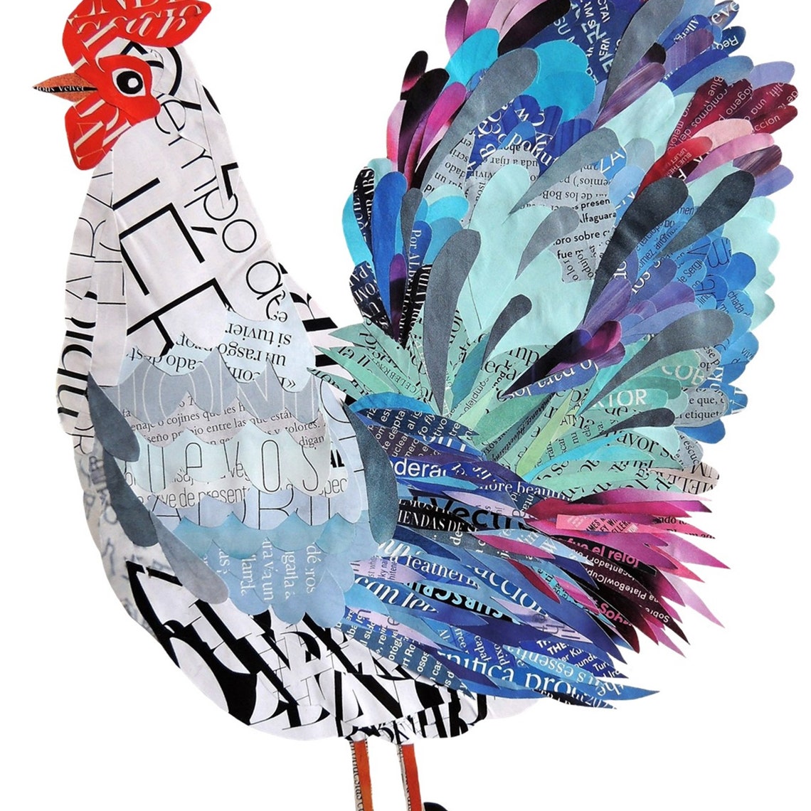 Chicken Art for a Modern Farmhouse Wall Decor, Set of 2 Farm Animals ...