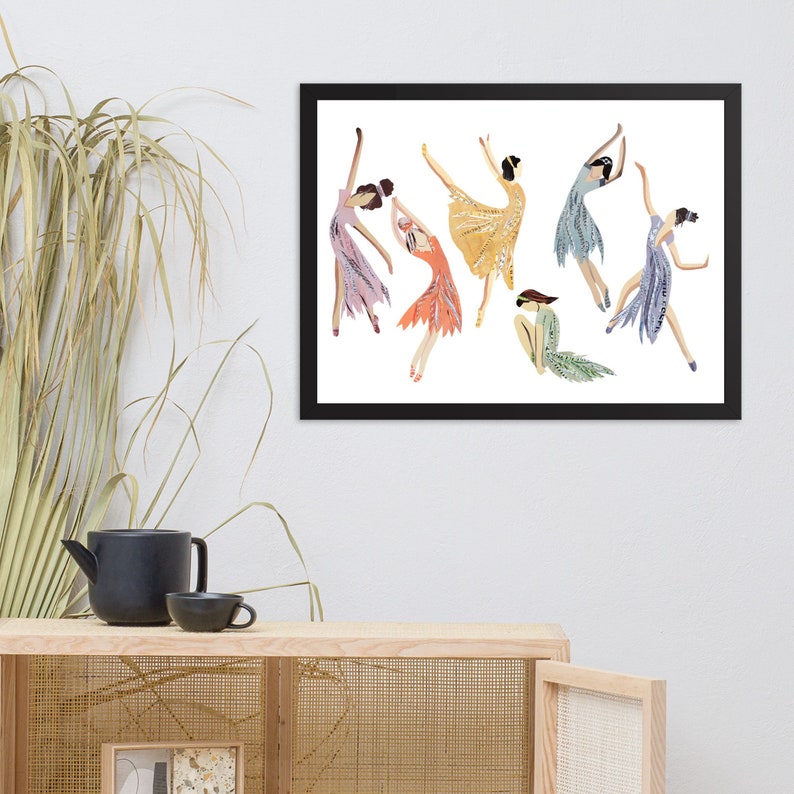 Pastel Rainbow Ballerina Art, Dance Print From Original Collage Artwork ...