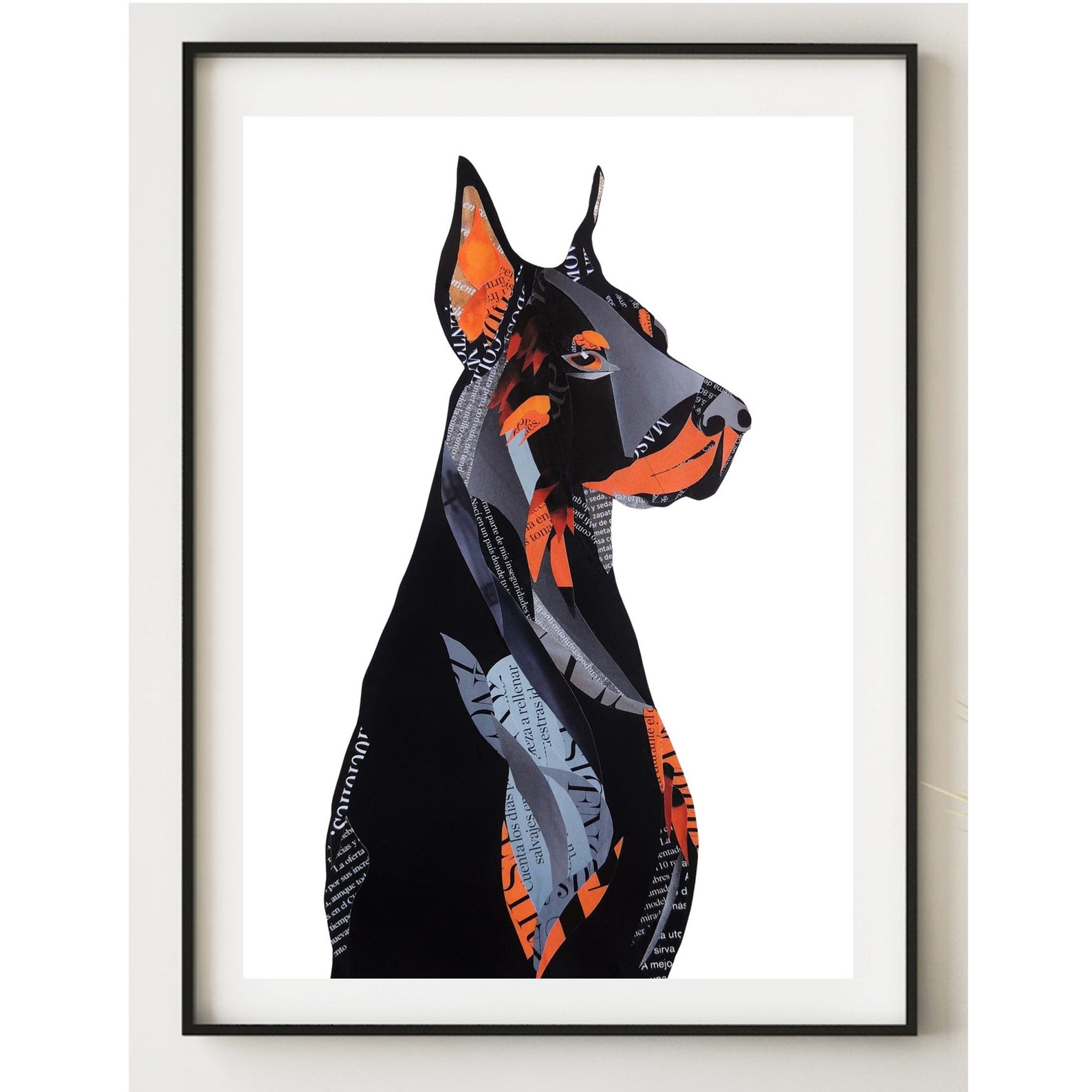 Greyhound Art, Dog Aesthetic Wall Art Collage, Dog Portrait Print Decor ...