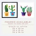 Colorful Cactus Wall Art, Set of 2 Cactus Print, Unique Botanical ...