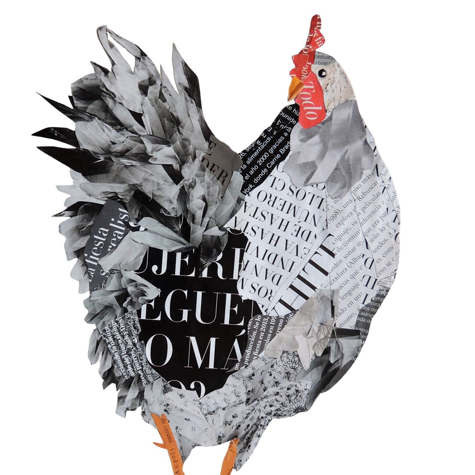 Modern Farmhouse Wall Decor From Chicken Collage Artwork Print, Rustic ...