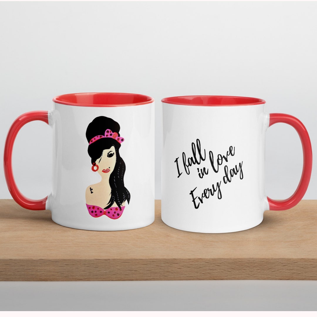 Amy Winehouse Mug, Music Cup From Handamade Collage Art, Feminist Quote ...