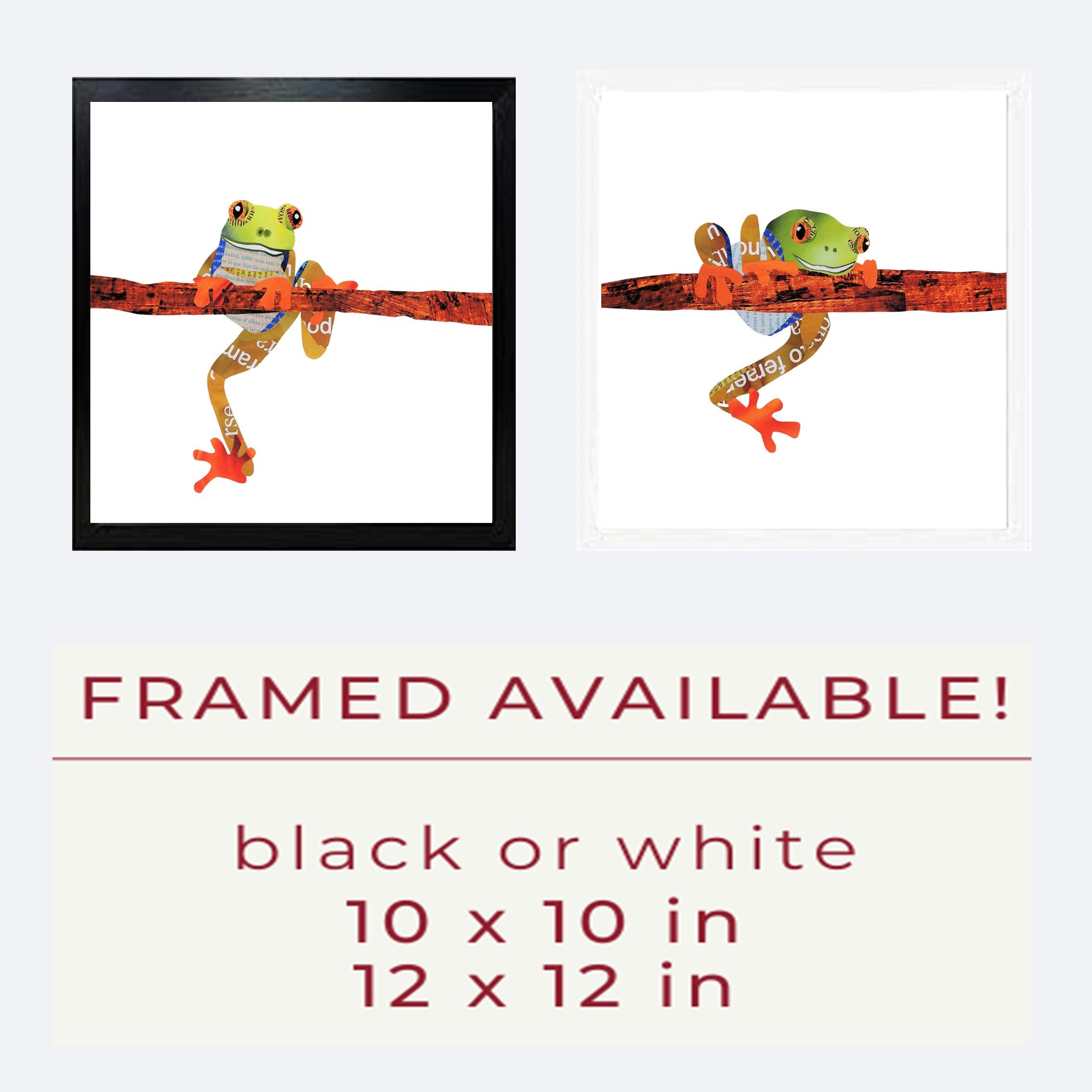 Set of 3 Cute Frog Wall Art, Nursery Wall Decor, Frog Decor From ...