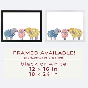 Pastel Cute Sheep Print: Modern Farmhouse Wall Decor & Perfect Gift for ...