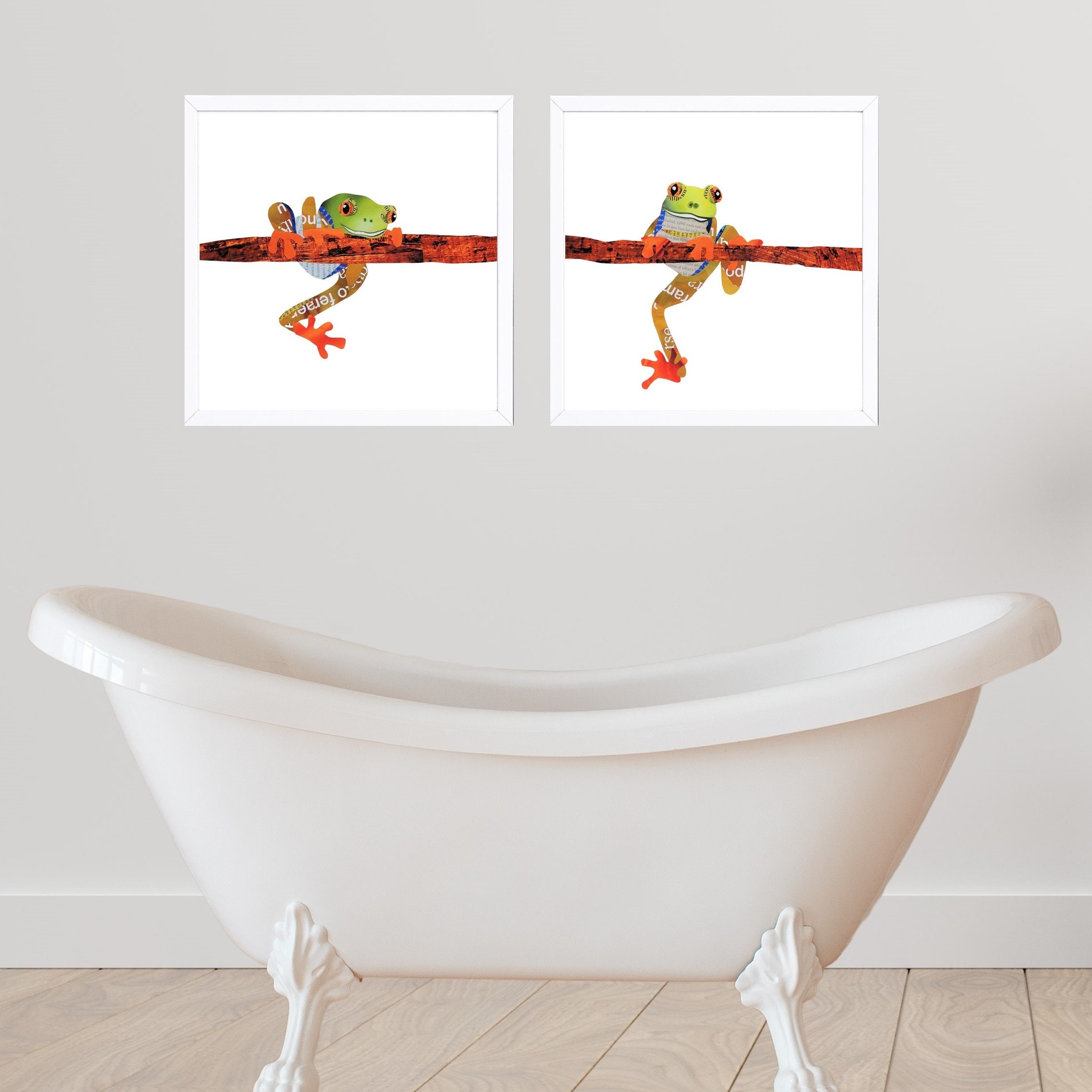 Set of 3 Cute Frog Wall Art, Nursery Wall Decor, Frog Decor From ...