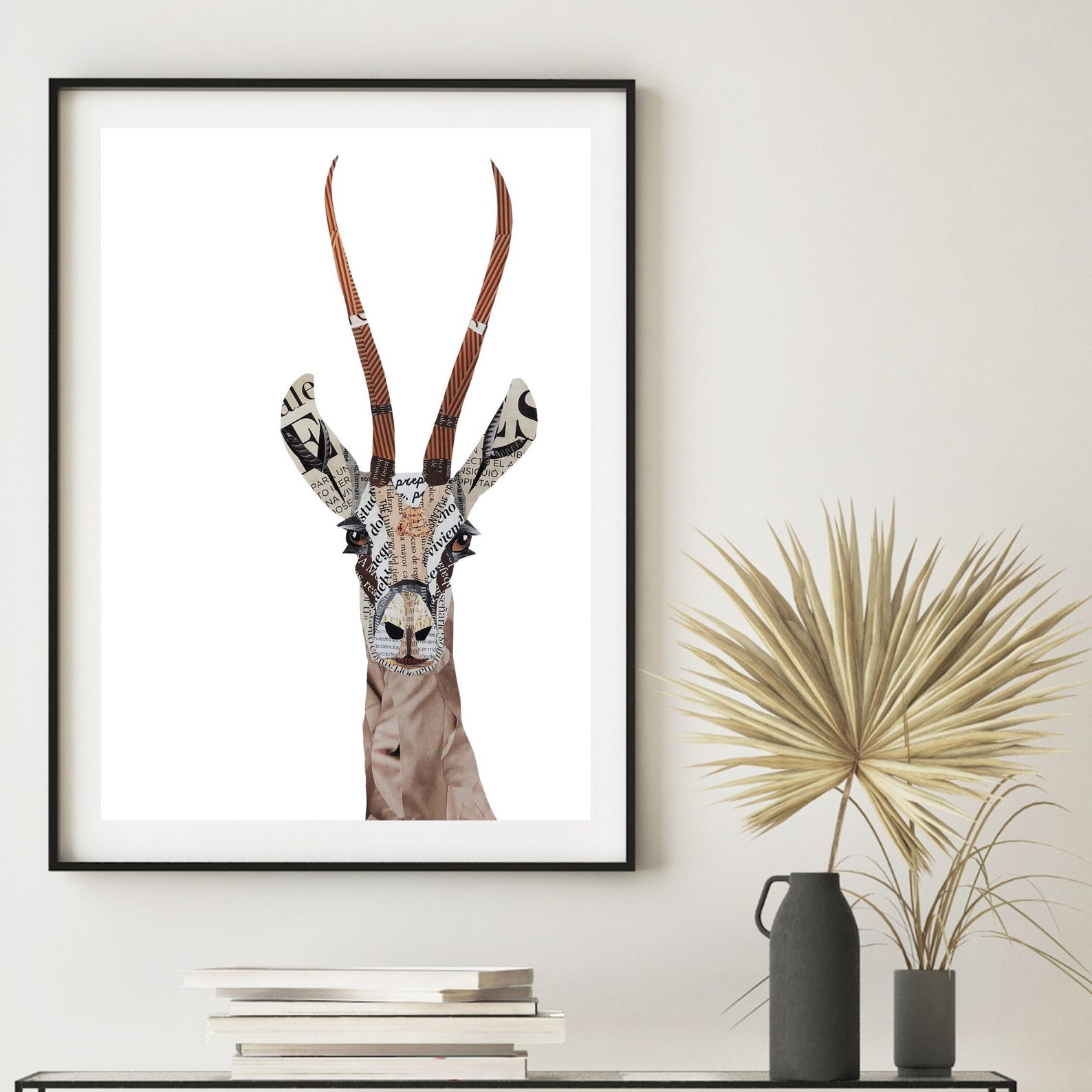 Antelope Print African Animal Art Impala Collage Artwork - Etsy