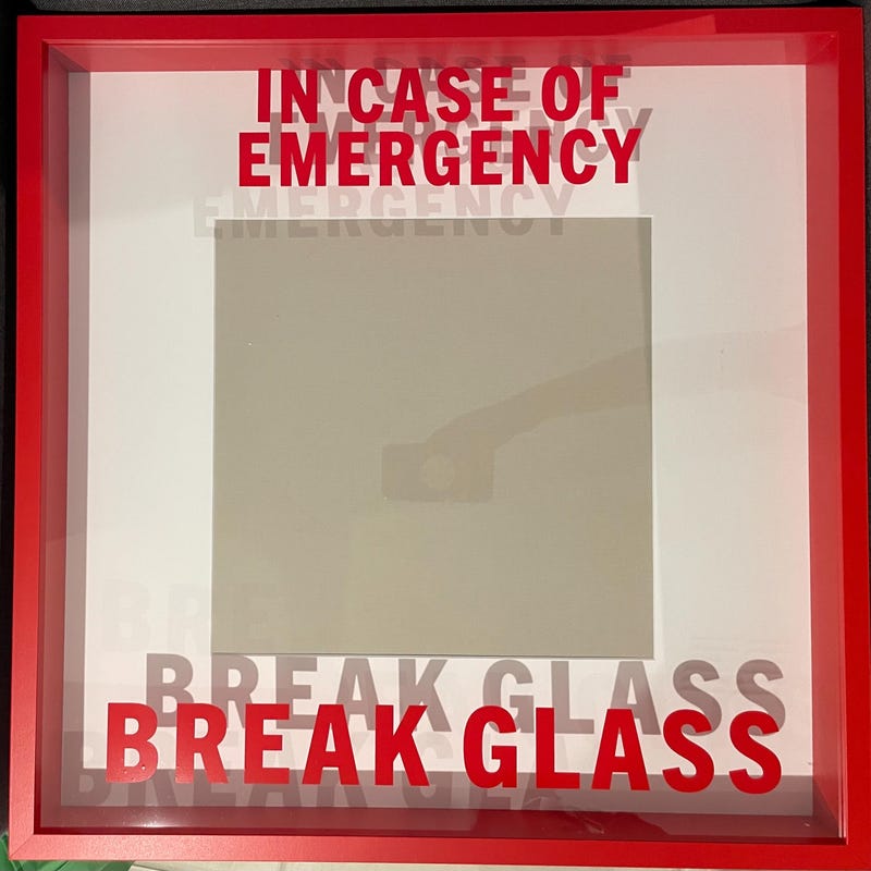 In Case of Emergency Break Glass - Etsy