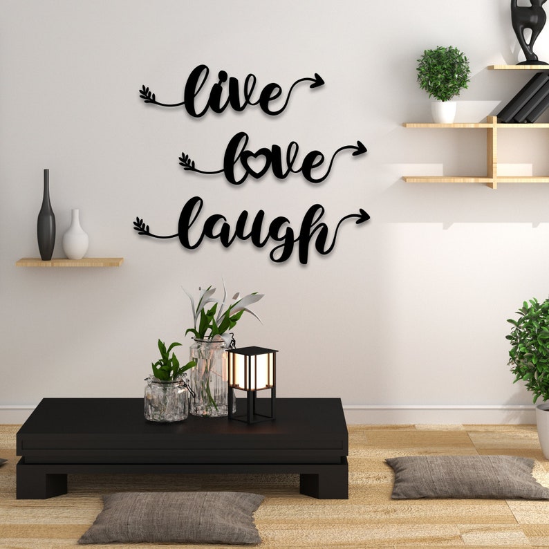 Live Love Laugh Wall Art Metal Living Room Wall Decor Wall - Etsy
