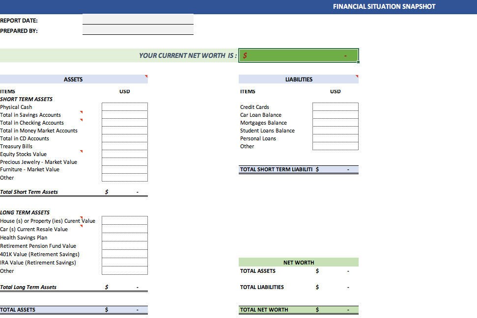 Personal Net Worth and Cash Flow Workbook - Etsy