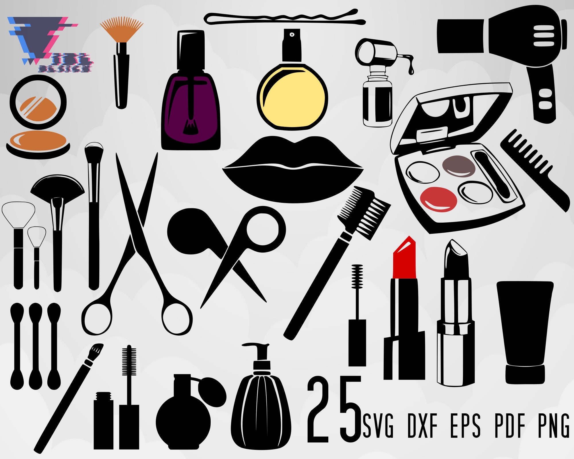 Make Up Svg cut files 25 Make Up Svg Bundle Makeup | Etsy