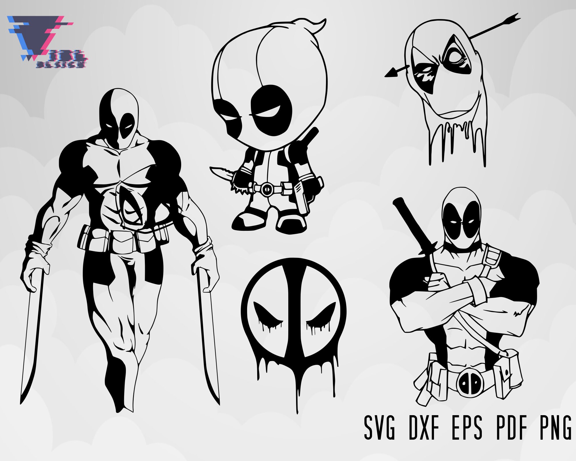 Deadpool Svg Deadpool Svg Bundle Superhero Svg Deadpool | Etsy