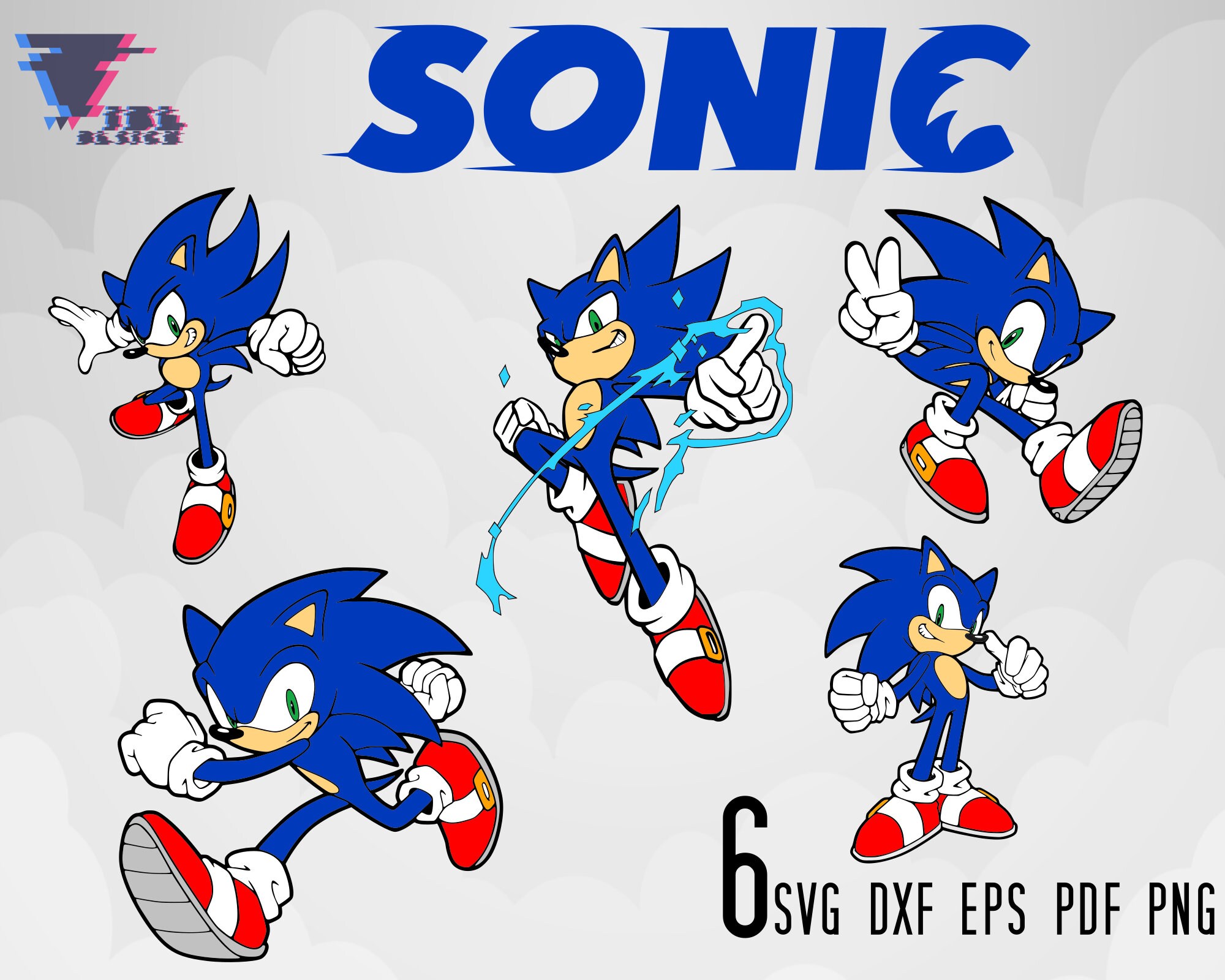 Sonic Svg Sonic The Hedgehog Svg Sonic Layered Svg Super | Etsy
