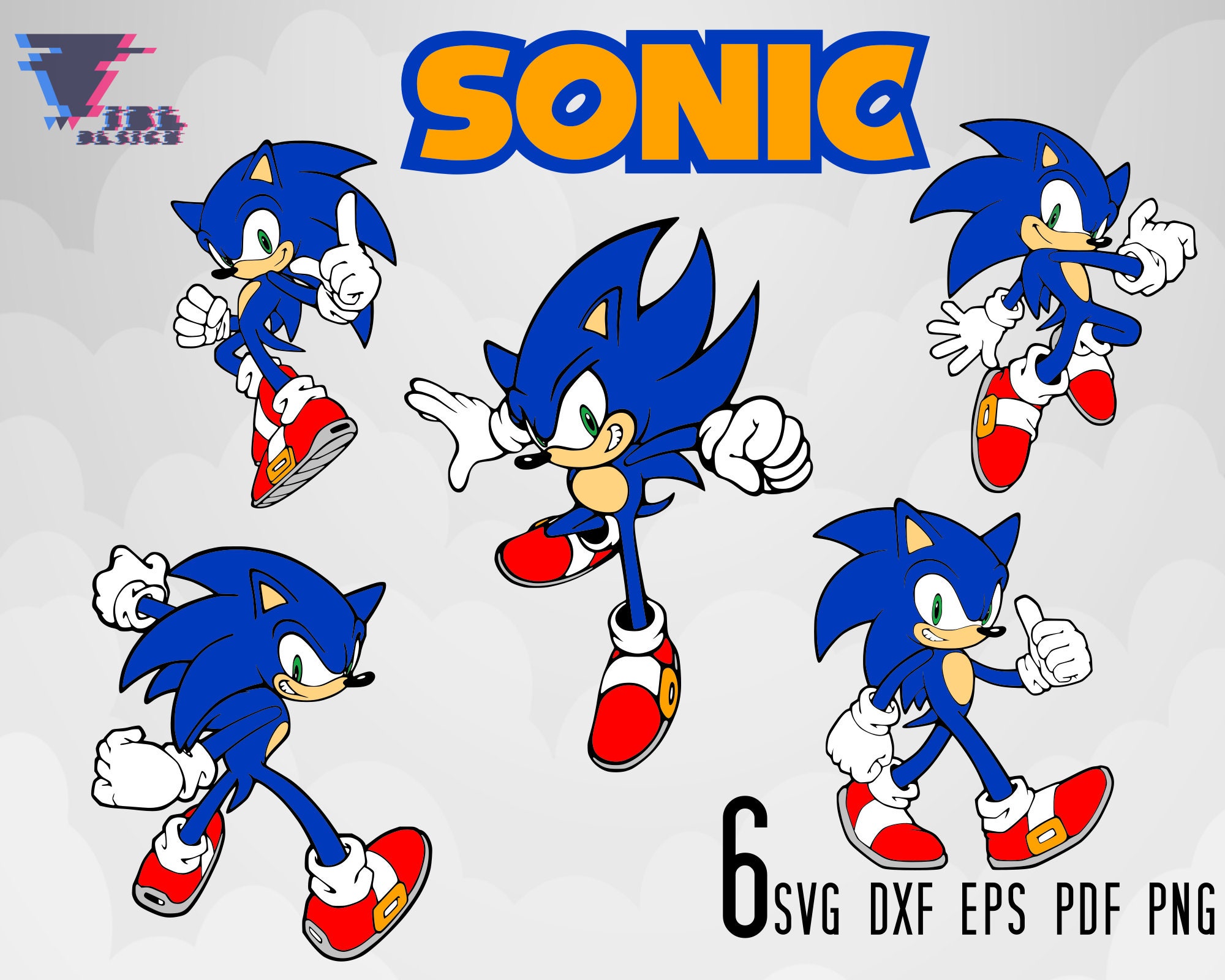 Sonic Svg Sonic The Hedgehog Svg Sonic Layered Svg Super | Etsy