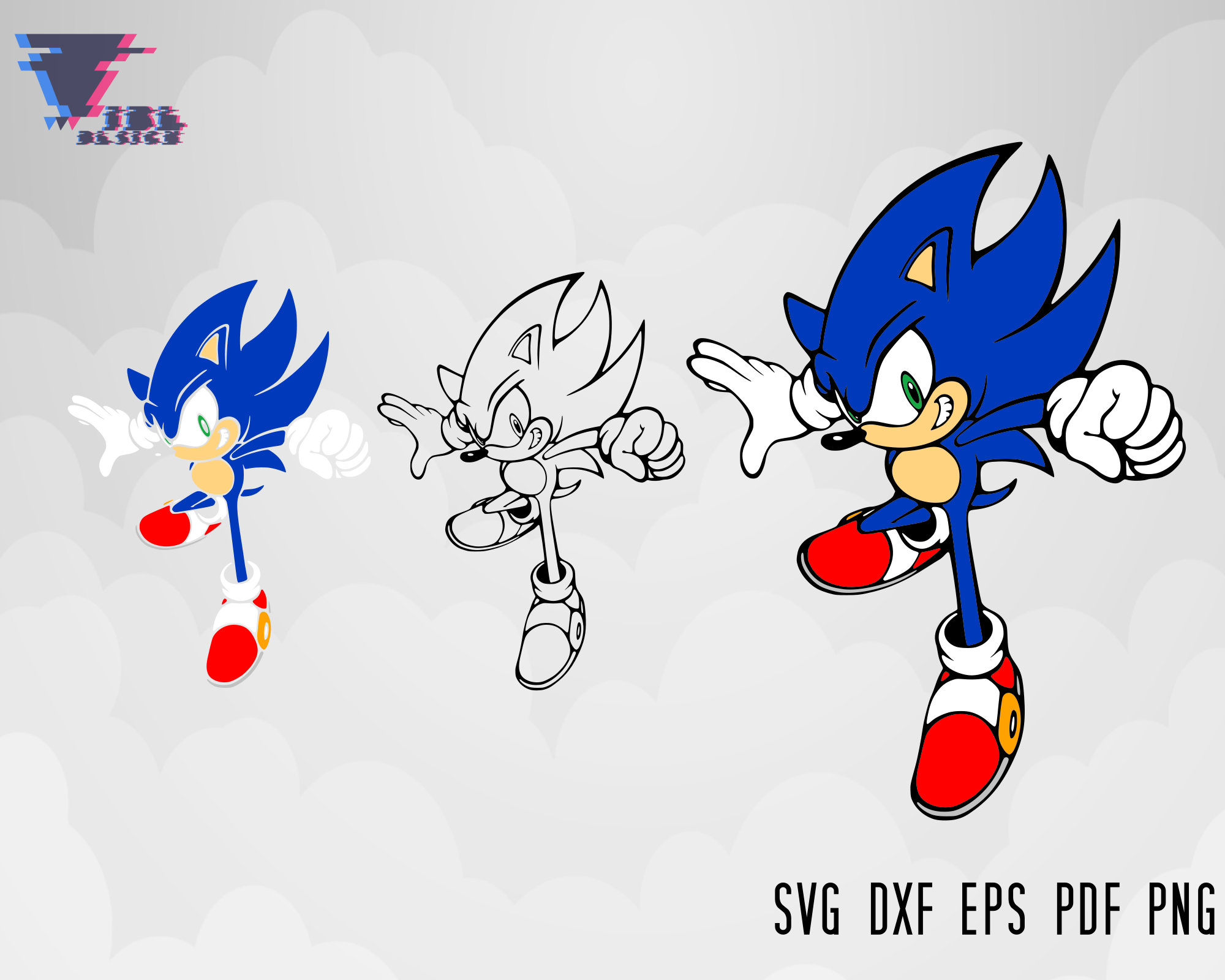 Sonic Svg Sonic The Hedgehog Svg Sonic Layered Svg Super | Etsy