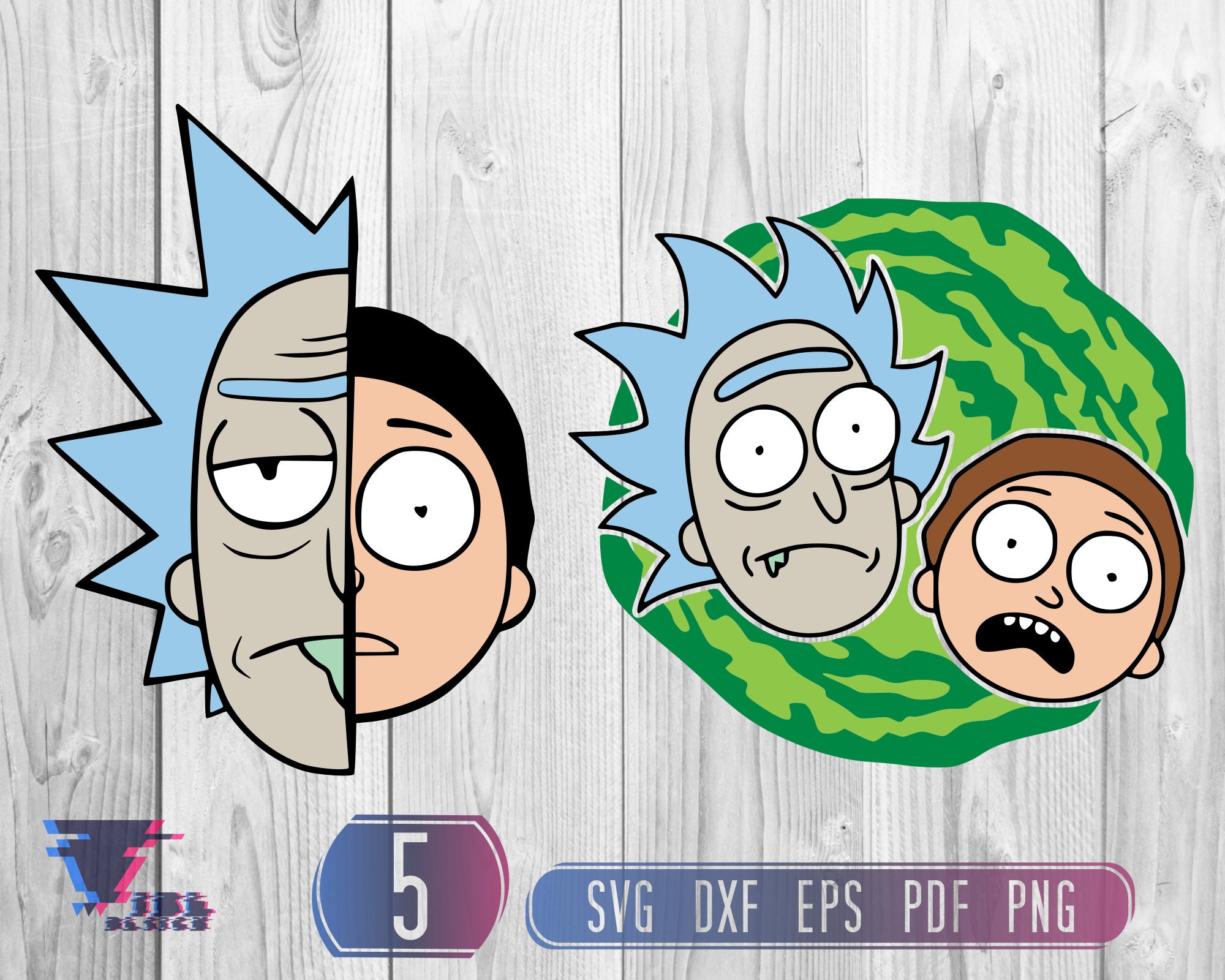 Rick and Morty Svg Layered Cartoon Svg Rick and Morty | Etsy