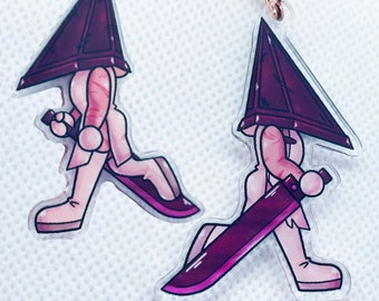 Pyramid Head Keychain - Etsy