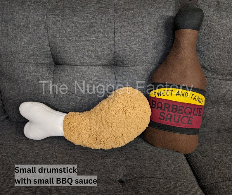 Drumstick Couch Pillow, Chicken Wing Plushie, Fried Chicken Stuffed ...
