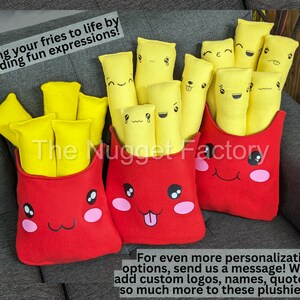 Large French Fry Inspired Plushie, Customizable Toys, Removable Fries ...
