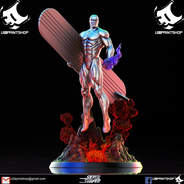 Silver Surfer Statue - Etsy