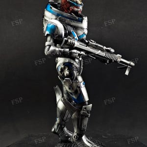 Garrus Vakarian Mass Effect Hand-painted 3D Printed Resin Figure Unique ...