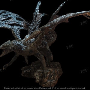 Darkeater Midir Dark Souls 3D Printed and Hand Painted Figure, Unique ...