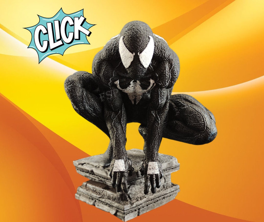 Symbiote Suite Spiderman 3D Printed and Hand Painted Figure, Unique ...