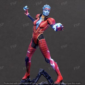 Samara Mass Effect Hand-painted 3D Printed Resin Figure - Unique ...